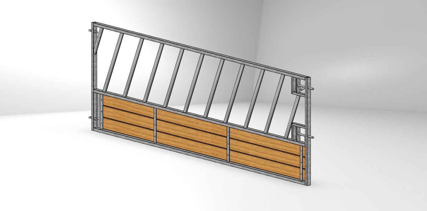 .Value Cattle Feed Barrier with Timber Base as Gate - GST Fabrication