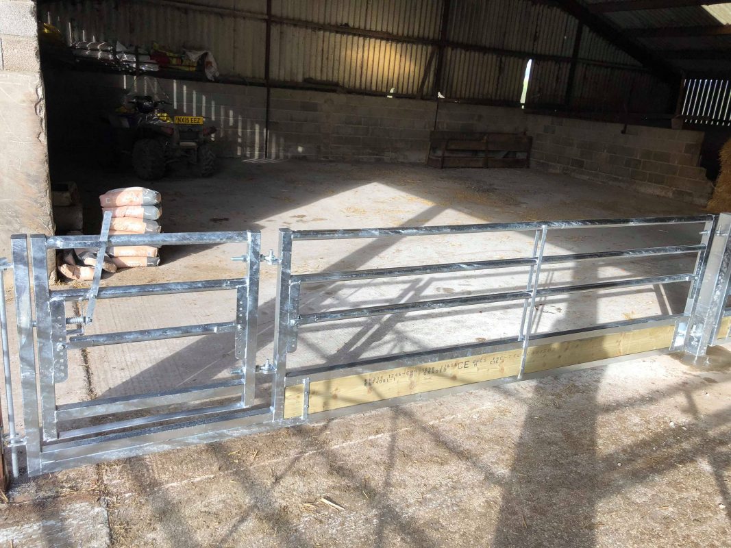 Sheep Feed Barrier with Timber Base as Gate - GST Fabrication