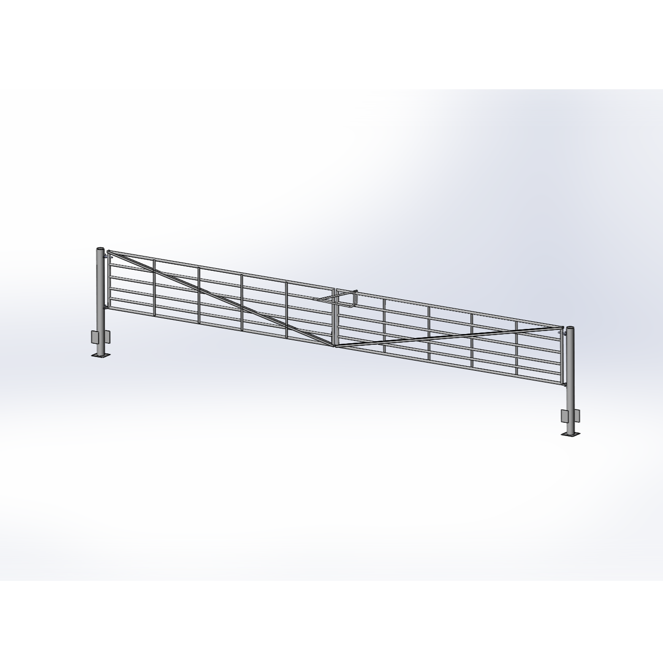 Department of Transport DOT Style Double Gates - GST Fabrication