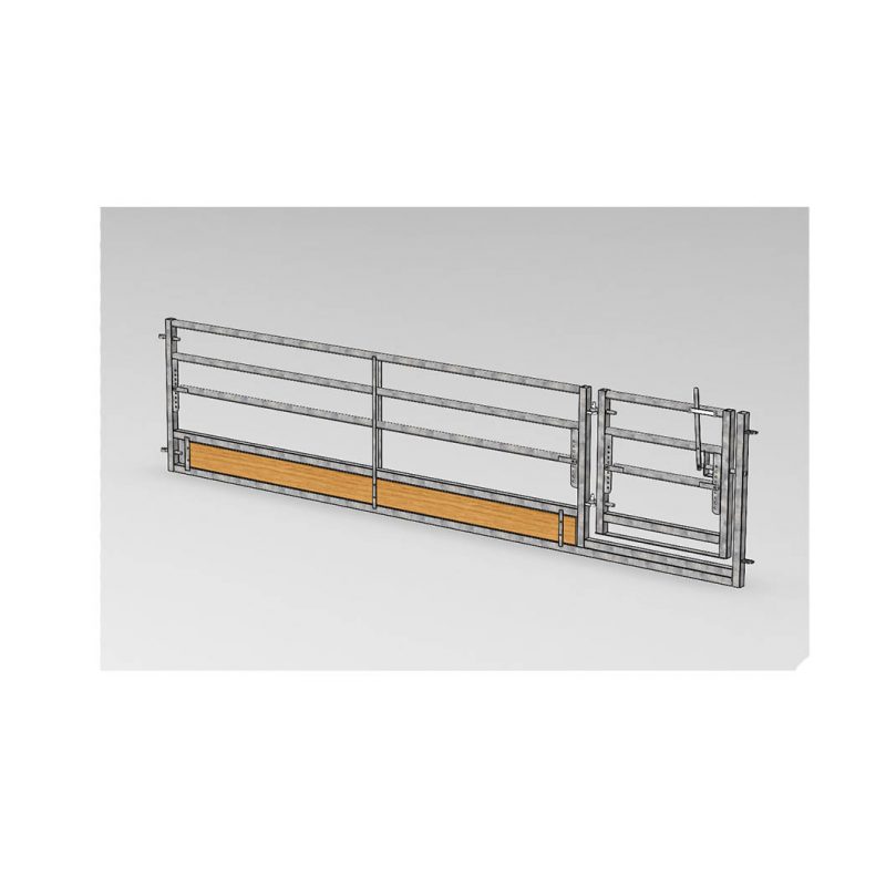 Sheep Feed Barrier with Timber Base as Gate - GST Fabrication