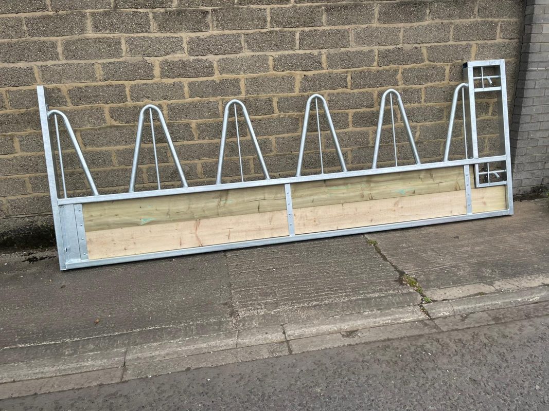 Tombstone Cattle Feed Barrier with Timber Base as Gate HD - Gst Fabrication