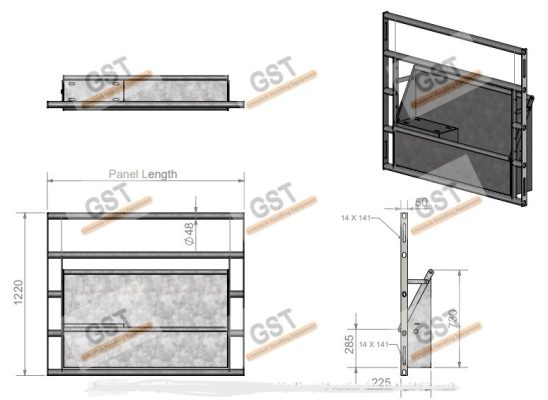 High Back Water Troughs with Panel for Cattle - GST Fabrication